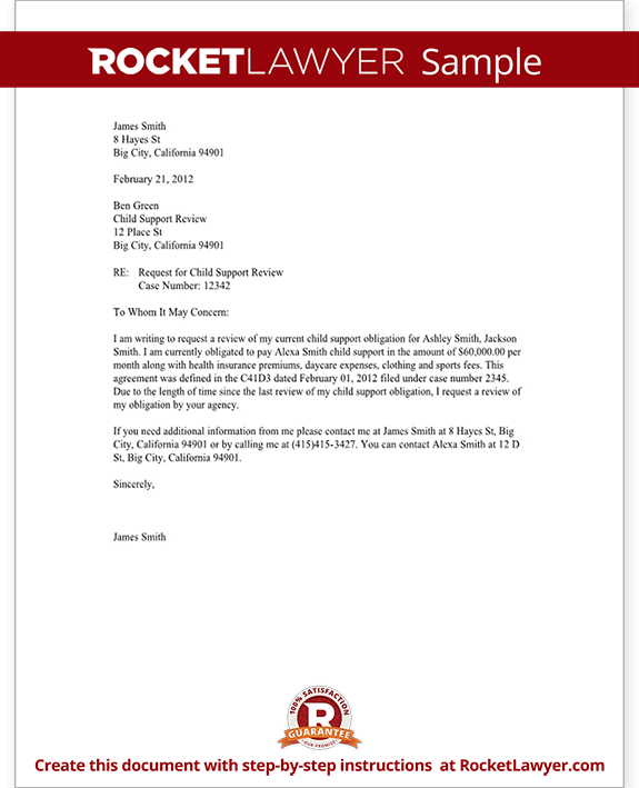 Child Support Letter Sample | amulette
