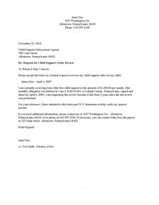 Child Support Letter Sample | amulette