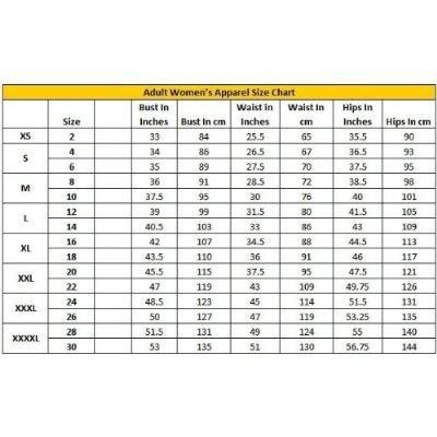 Disney Store Size Chart | amulette