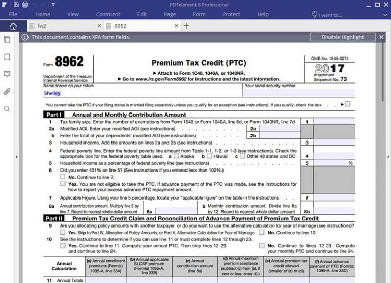 How To Fill Out Tax Form 8962 | amulette