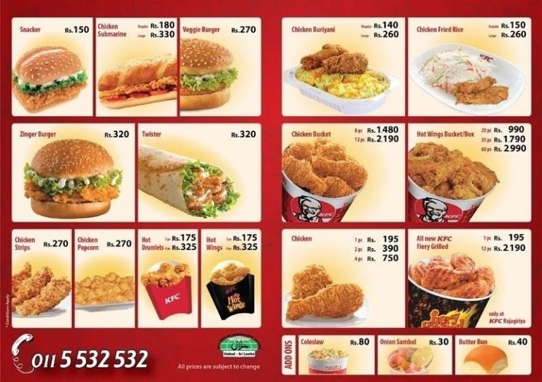 Kfc Menu Pdf | amulette