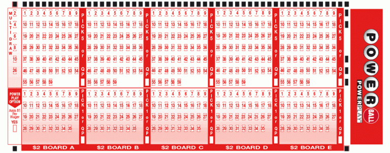 Powerball Sheet | amulette