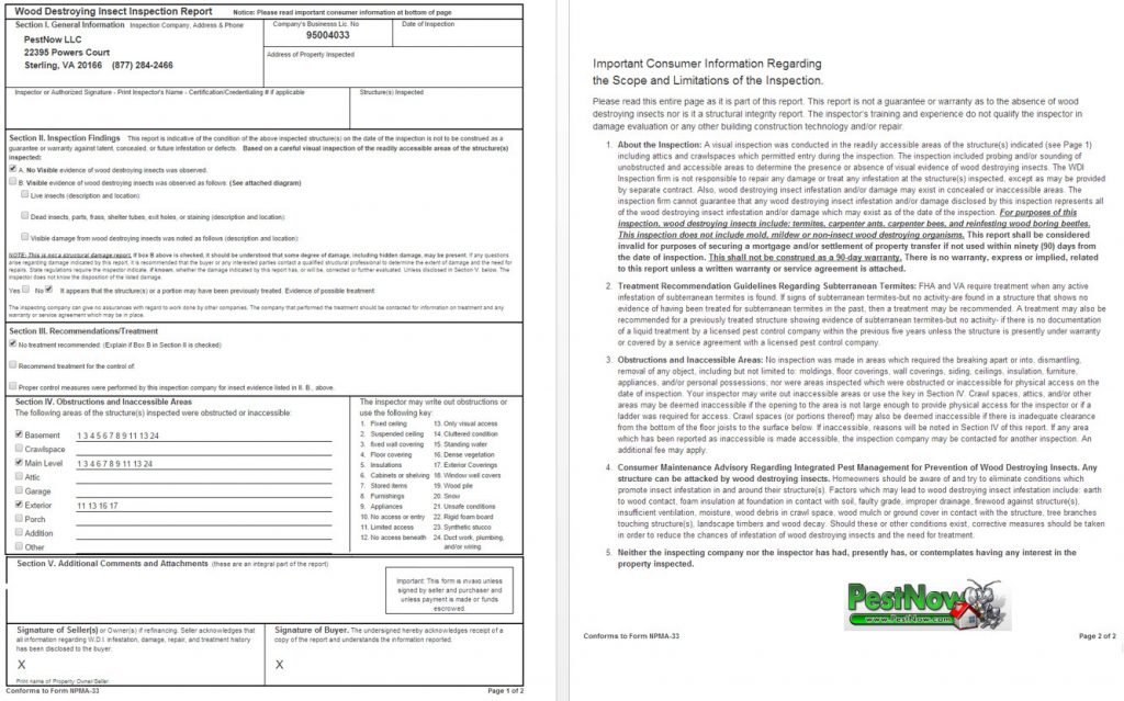 Va Pest Inspection Form | amulette