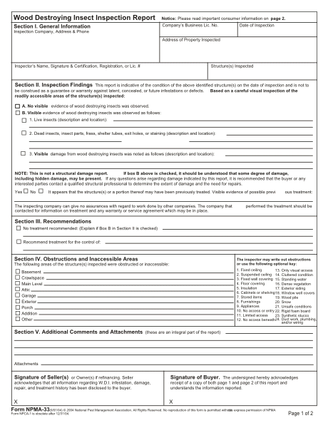 Va Pest Inspection Form | amulette