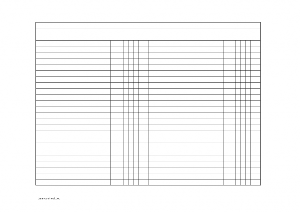 Blank Balance Sheet Form | amulette