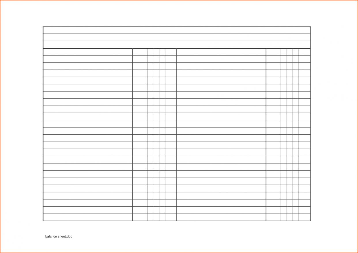 Blank Balance Sheet Form | amulette