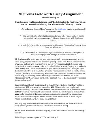 Body Ritual Among The Nacirema Pdf | amulette