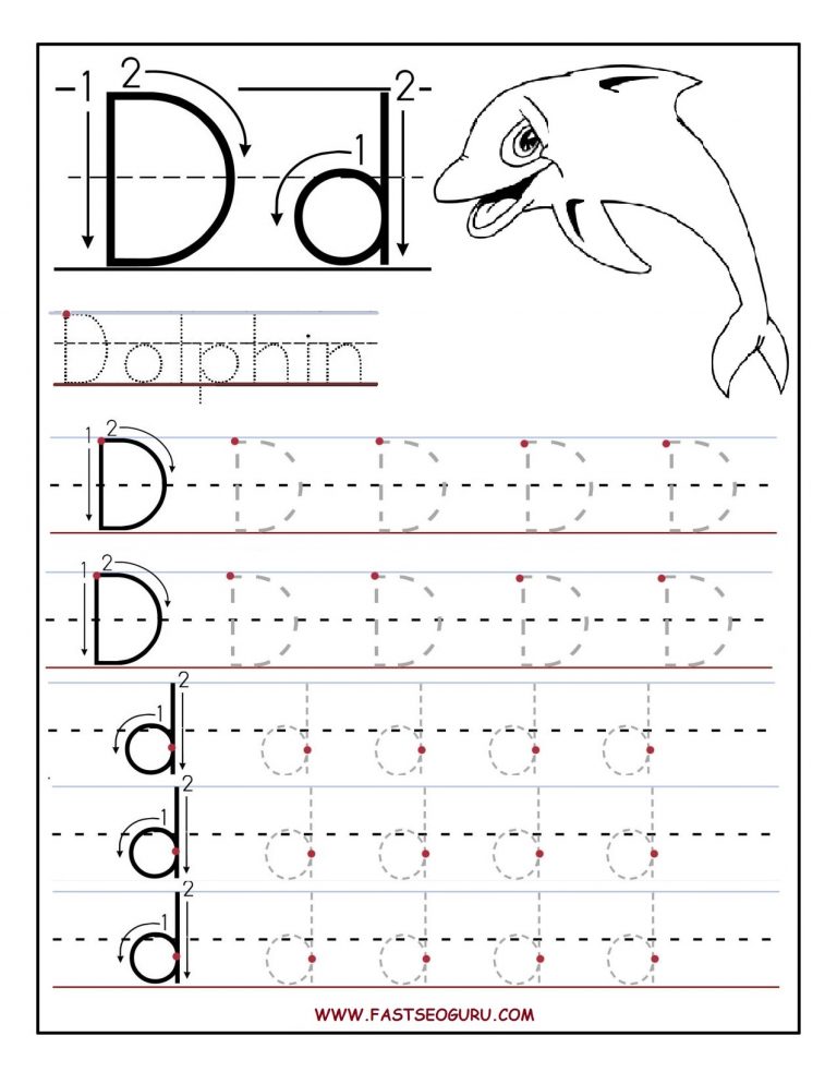 Letter D Worksheets For Kindergarten | amulette