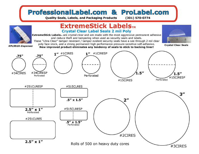 Sticker Sizes Chart Amulette