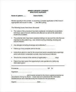 Surgical Consent Forms Templates | amulette