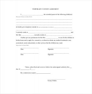 Visitation Agreement Template | amulette