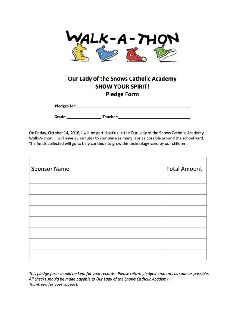 Walkathon Form | amulette